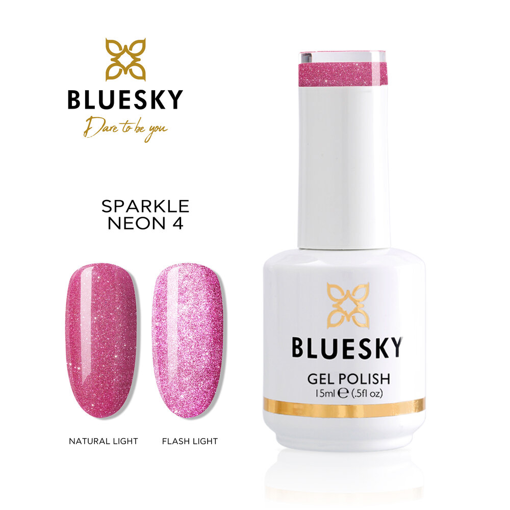 Gel Polish Bluesky 15ML SPARKLE NEON 04 - Bluesky Profesionalni gel lakovi i oprema za manikir ...